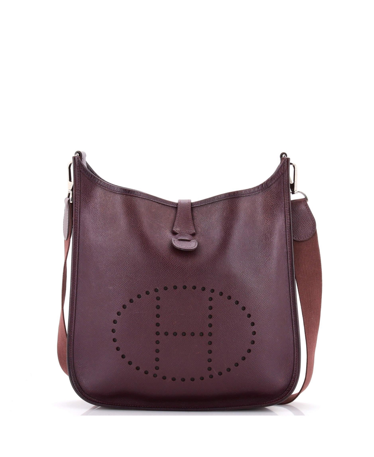 Click here for Pre-Owned HERMES Pm Evelyne Bag Gen Ii Epsom - Red prices