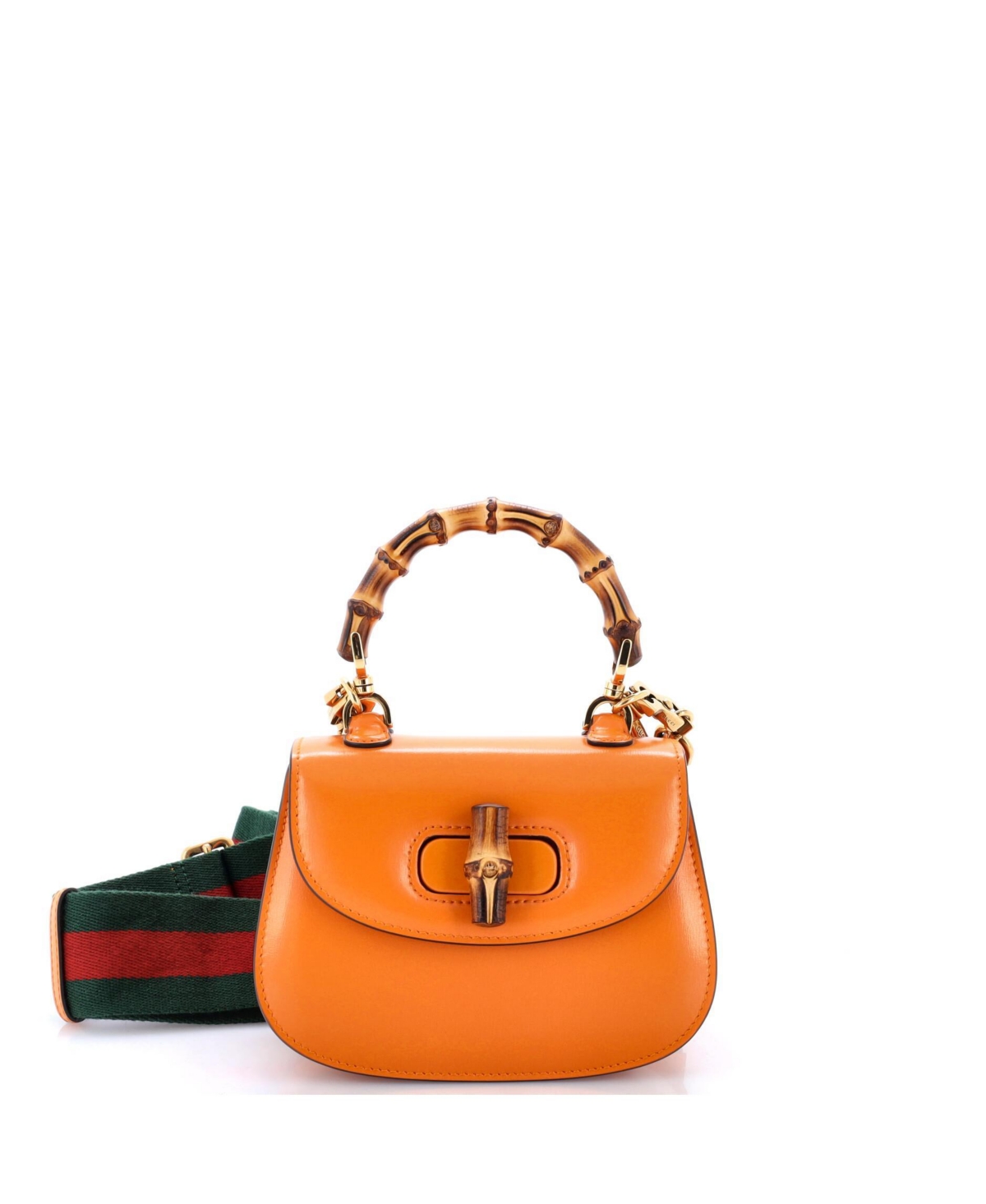 Click here for Pre-Owned Gucci Mini Bamboo 1947 Top Handle Bag Le... prices