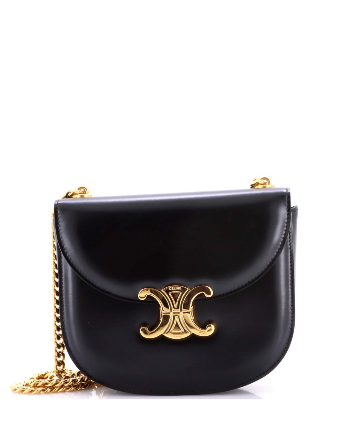 Click here for Pre-Owned Celine Triomphe Besace Clea Chain Flap B... prices