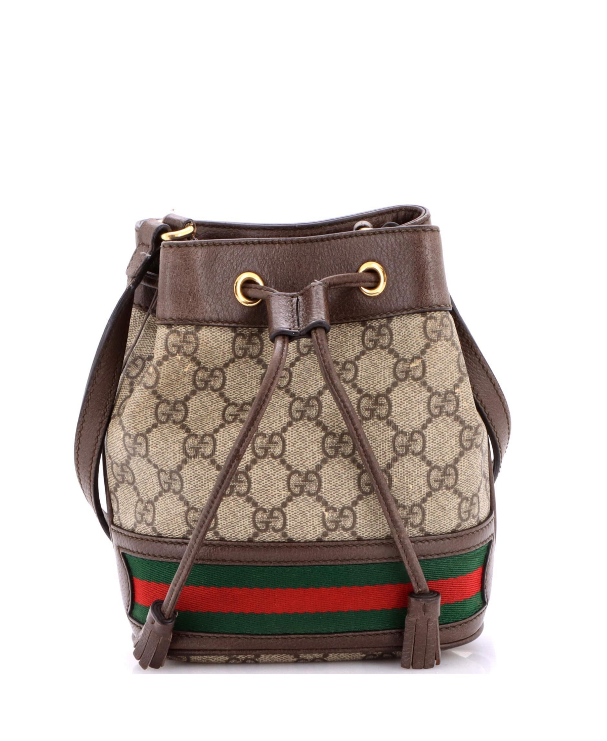 Click here for Pre-Owned Gucci Mini Ophidia Bucket Bag Gg Coated... prices