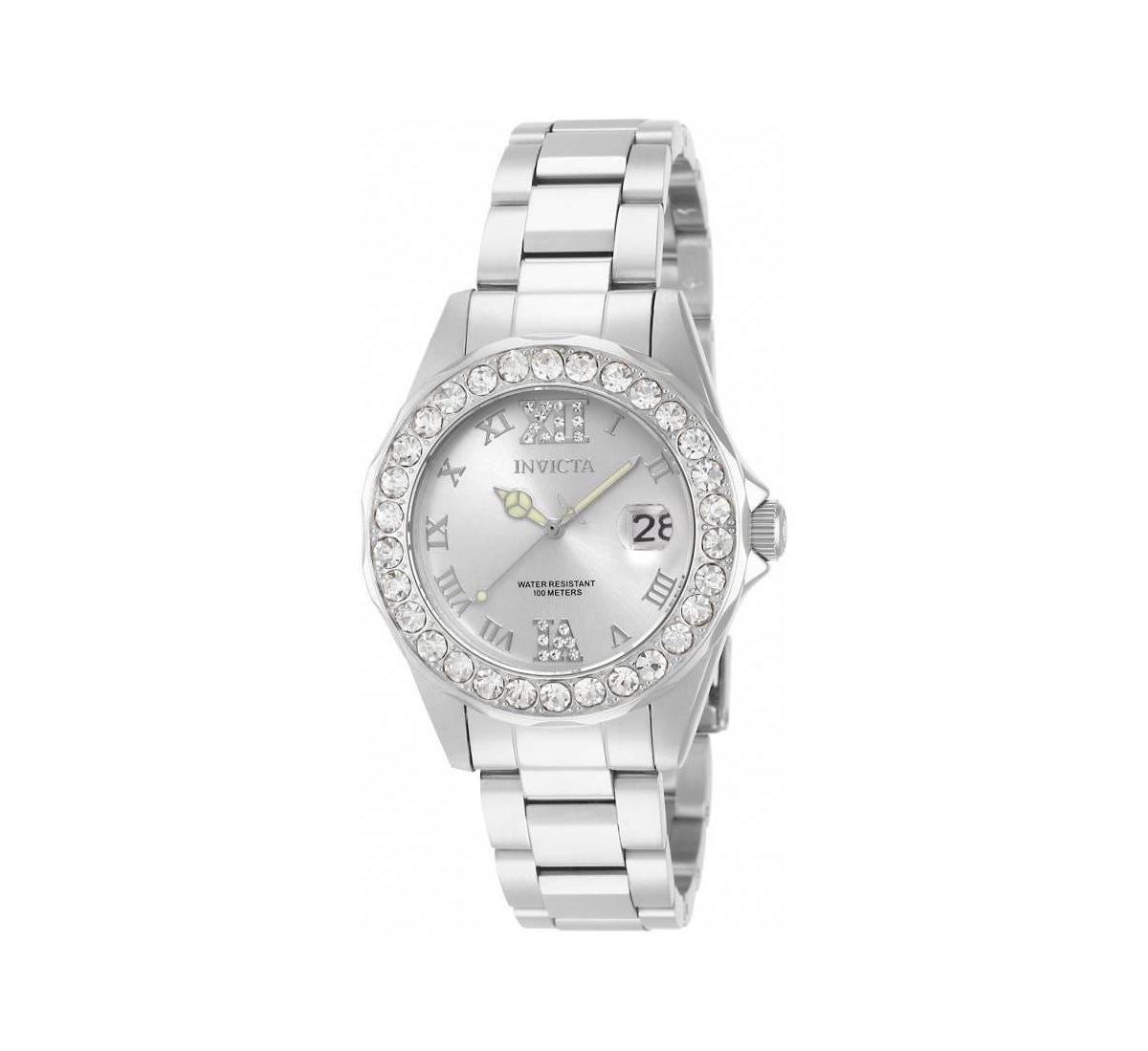 Click here for Invicta Womens Pro Diver Quartz Hand Silver Dial W... prices