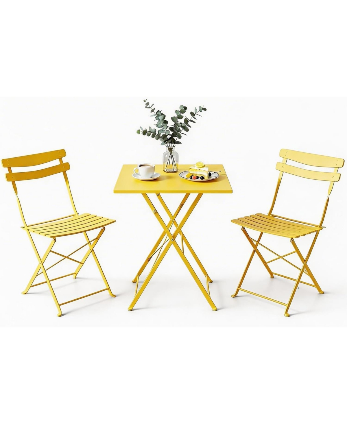 Click here for Xo 3-Piece Folding Patio Bistro Set  Metal Table a... prices
