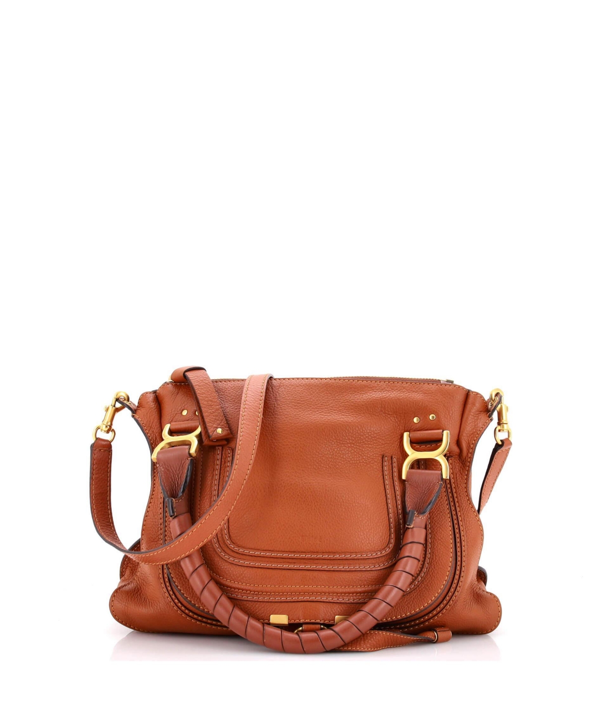 Click here for Pre-Owned Chloe Medium Marcie Satchel Leather - Br... prices
