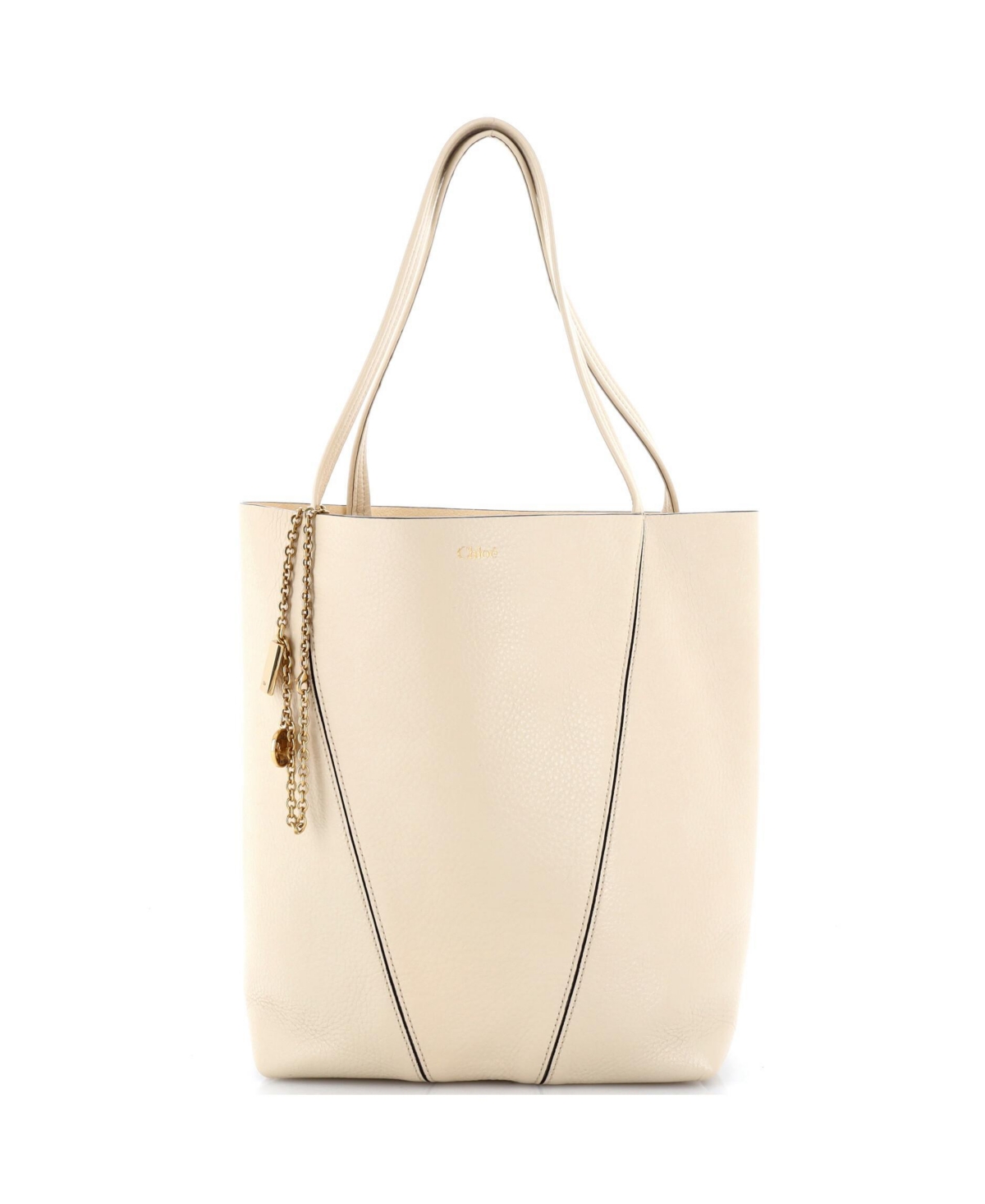 Click here for Pre-Owned Chloe Medium Spin Tote Leather - Natural prices