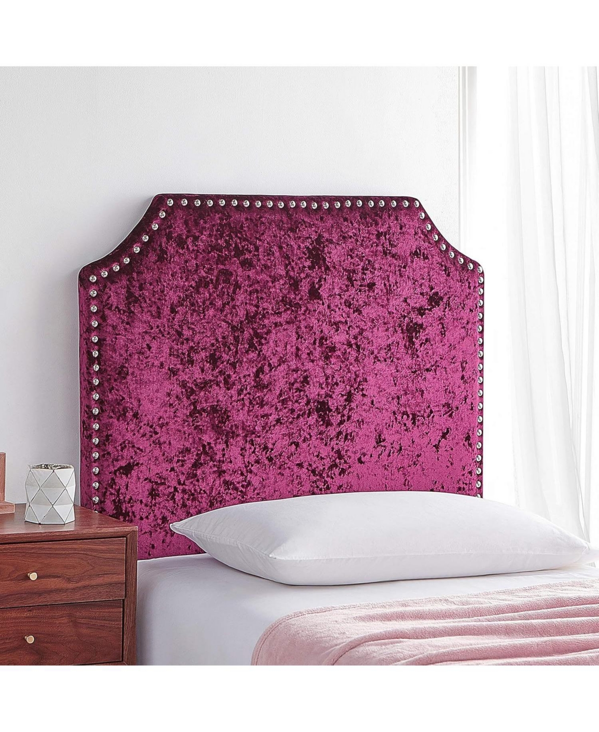 Click here for DormCo Bevel Tacked Plush Headboard - Velvet Crush... prices