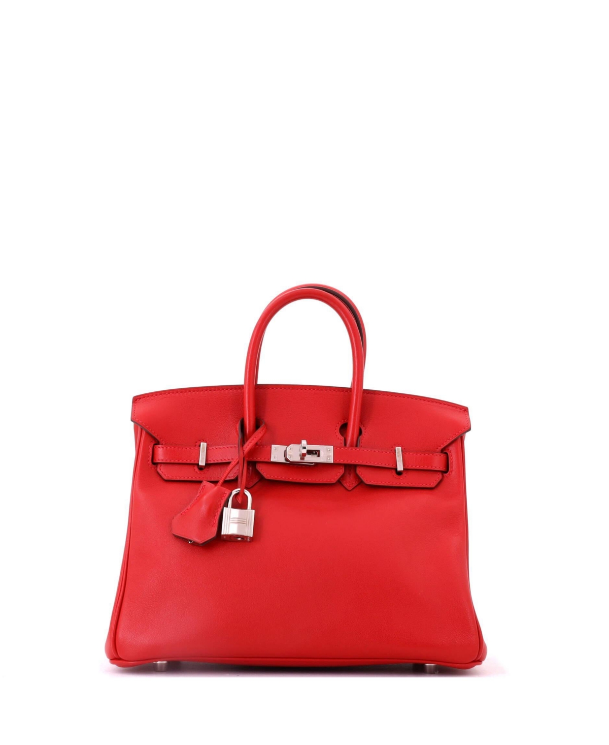 Click here for Pre-Owned HERMES Birkin 25 Handbag Red Swift with... prices