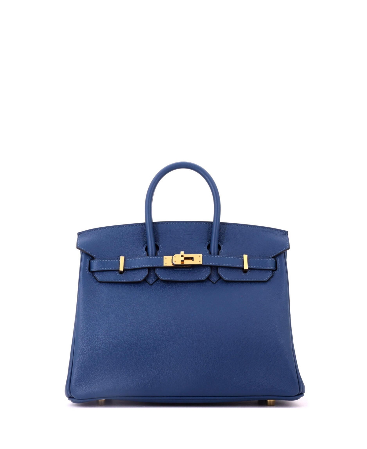 Click here for Pre-Owned HERMES Birkin 25 Handbag Blue Novillo wi... prices
