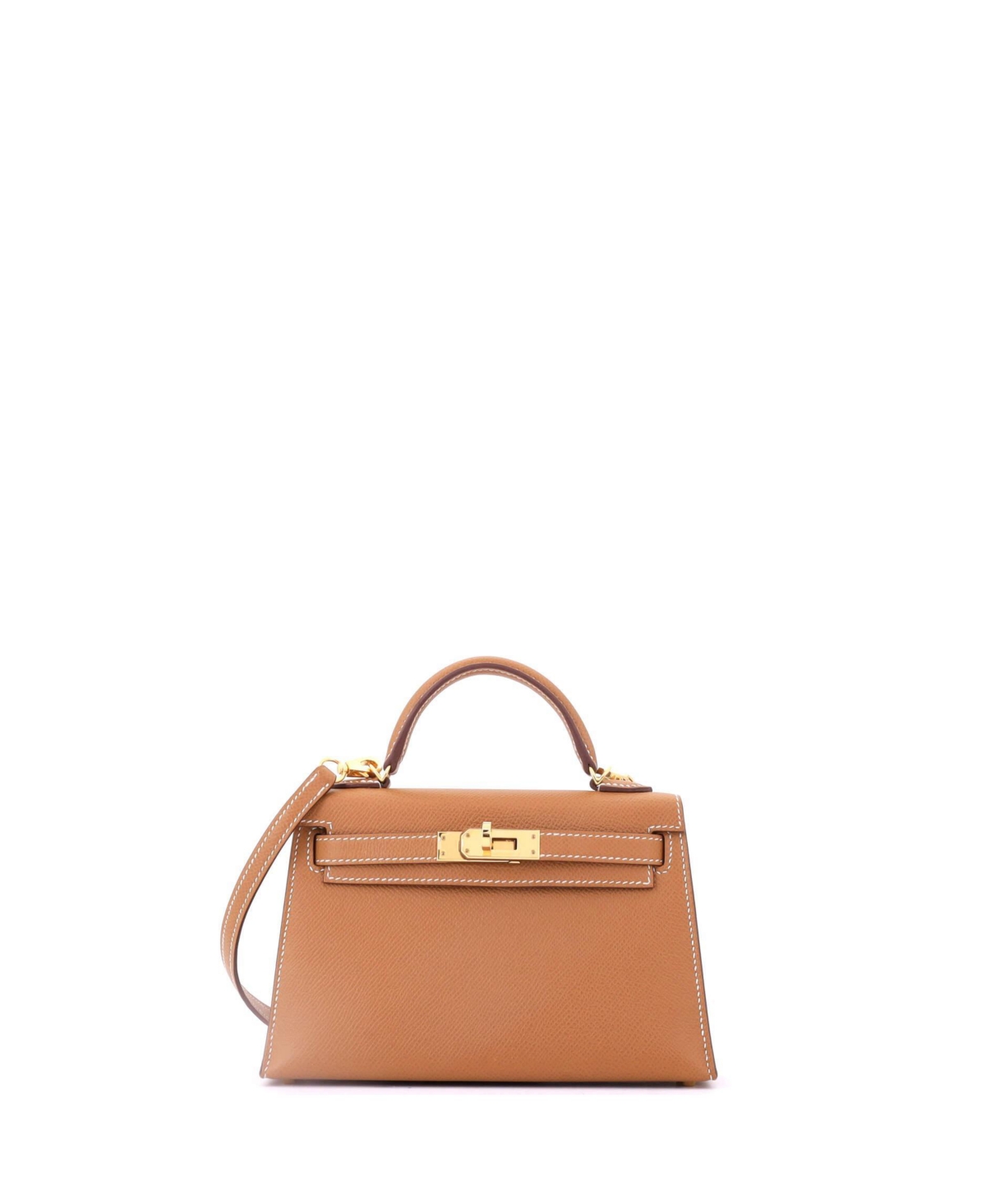 Click here for Pre-Owned HERMES Kelly 20 Handbag Brown Epsom with... prices