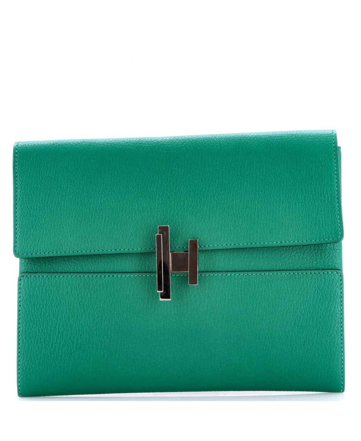 Click here for Pre-Owned HERMES Cinhetic Clutch Chevre Mysore - G... prices