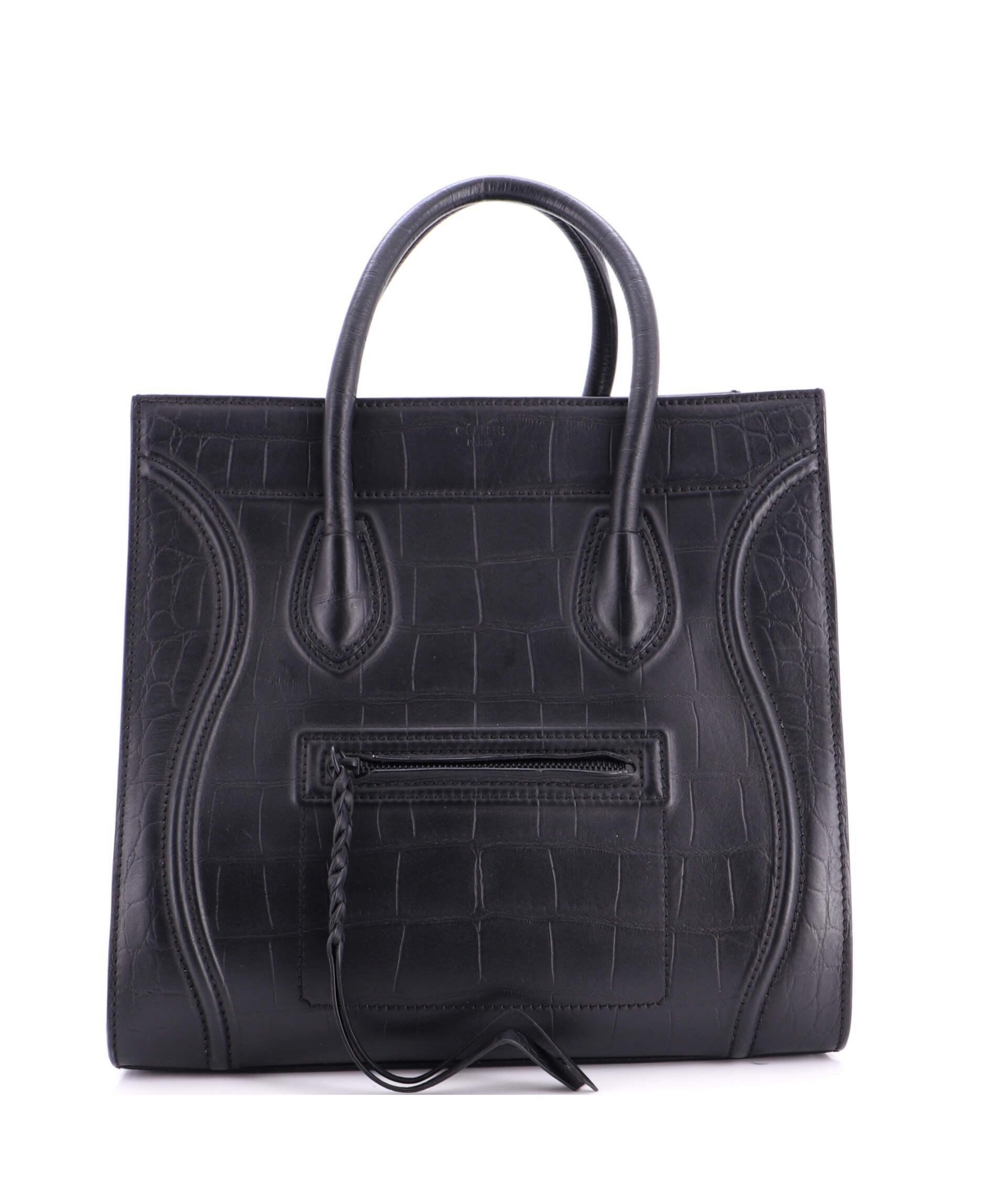 Click here for Pre-Owned Celine Medium Phantom Bag Embossed Leath... prices