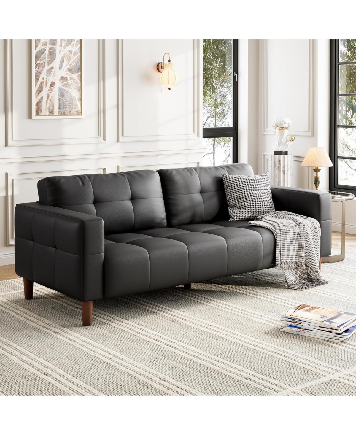 Click here for gaomon 83 Inches 3-Seater Sofa Couch  Faux Couch w... prices