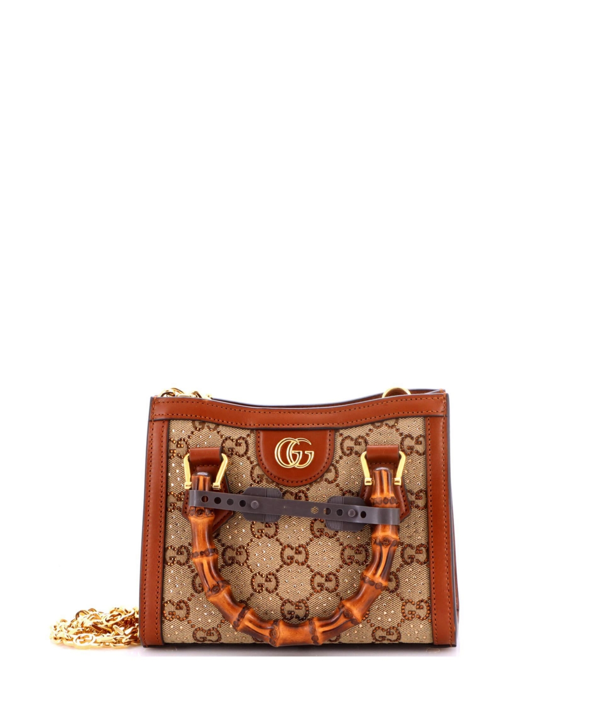 Click here for Pre-Owned Gucci Mini Diana Nm Bamboo Handle Tote C... prices