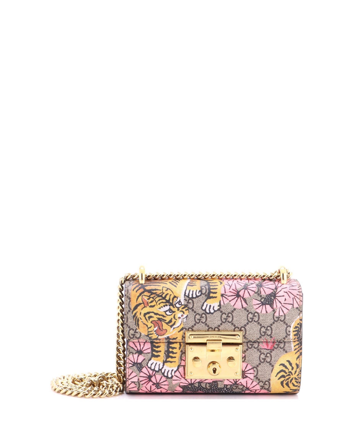 Click here for Pre-Owned Gucci Small Padlock Shoulder Bag Bengal... prices