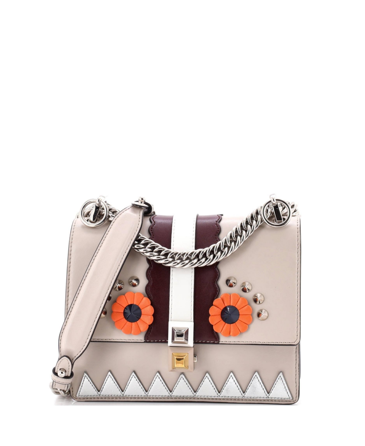 Click here for Pre-Owned Fendi Small Faces Kan I Bag Leather - Be... prices