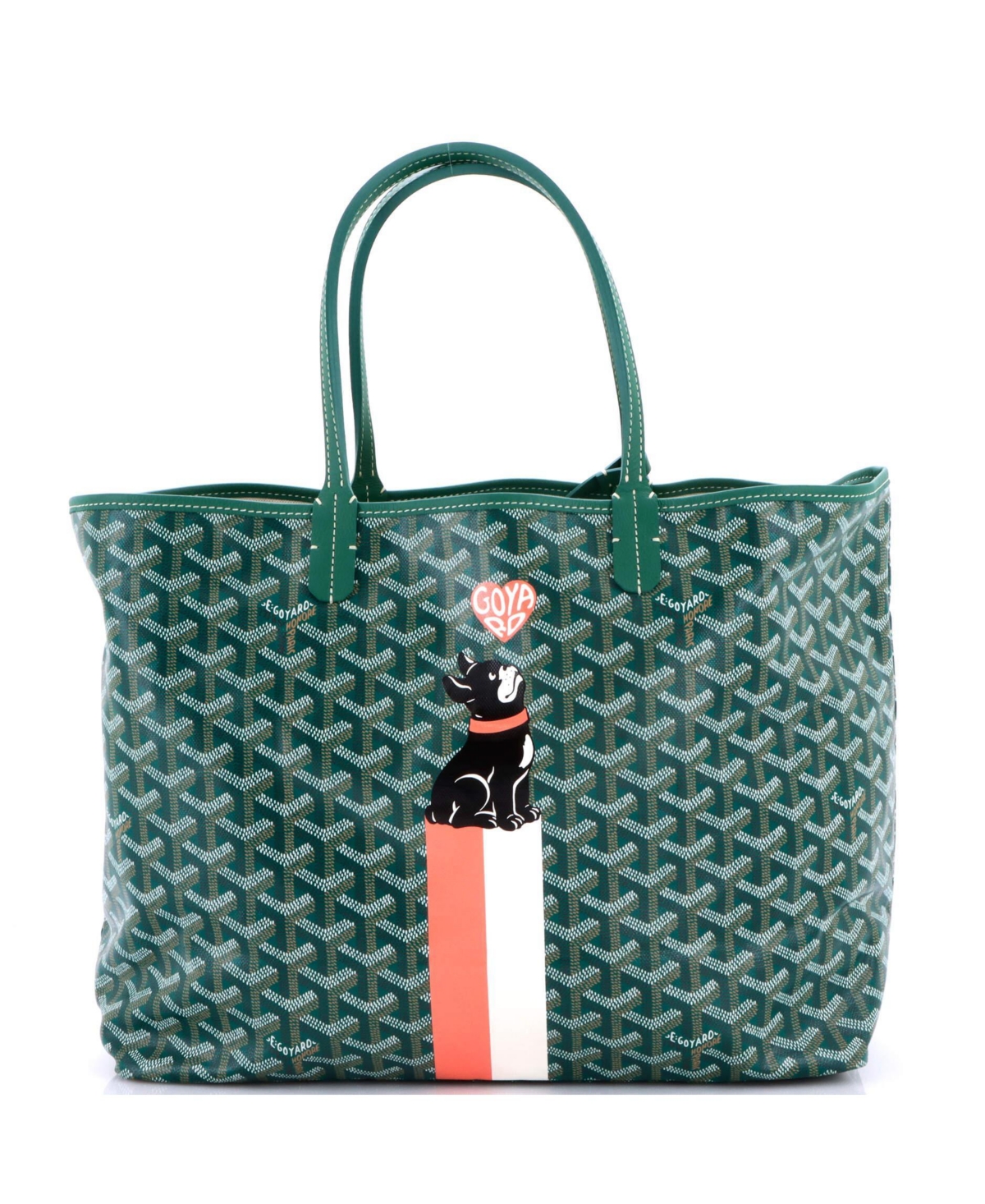 Click here for Pre-Owned Goyard Pm Saint Louis Tote Printed Coate... prices