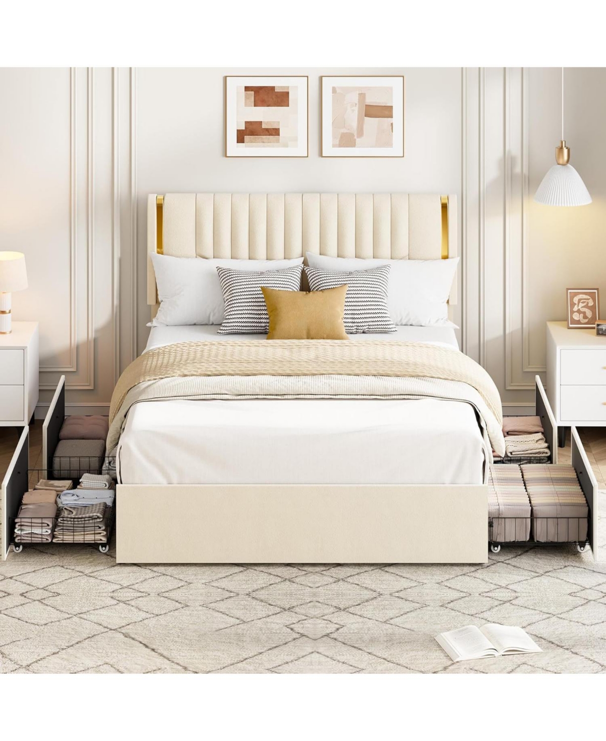 Click here for gaomon Storage Bed Frame with Adjustable Upholster... prices