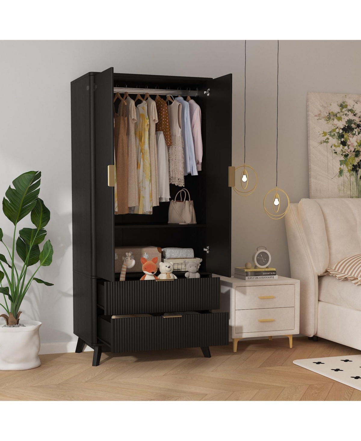 Click here for gaomon 71 Armoire Wardrobe Closet  Modern Wooden B... prices