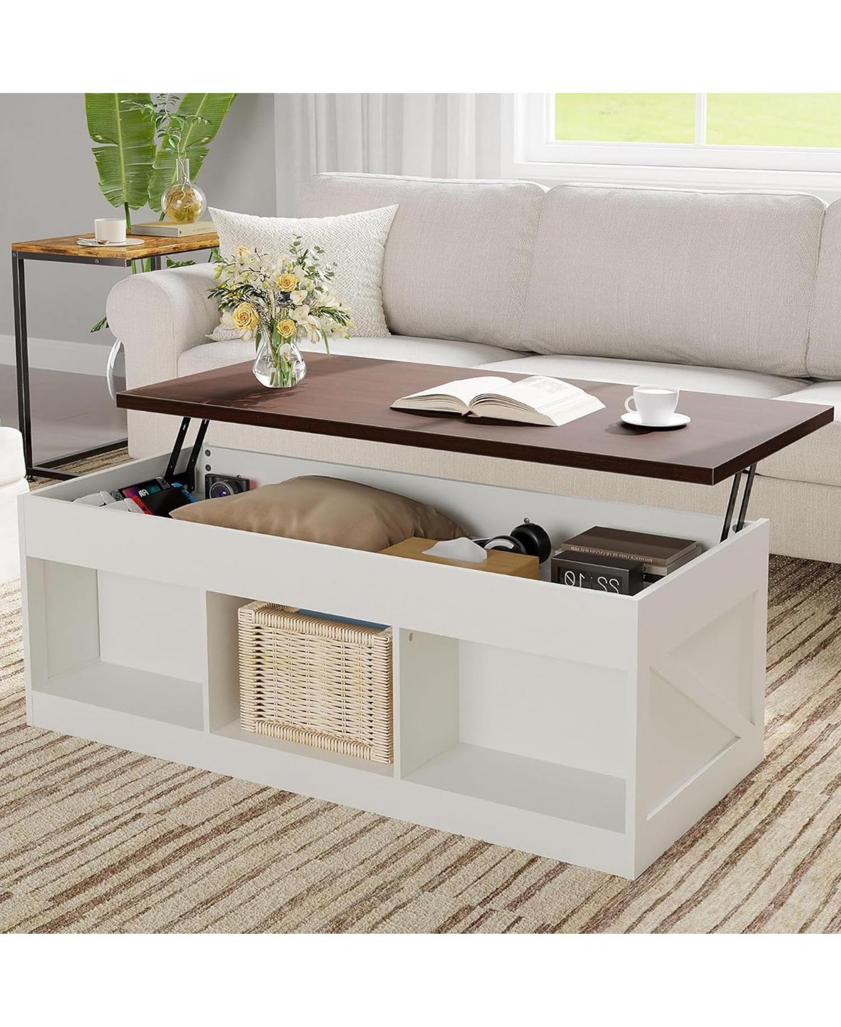 Click here for gaomon Farmhouse Lift Top Coffee Table with Storag... prices