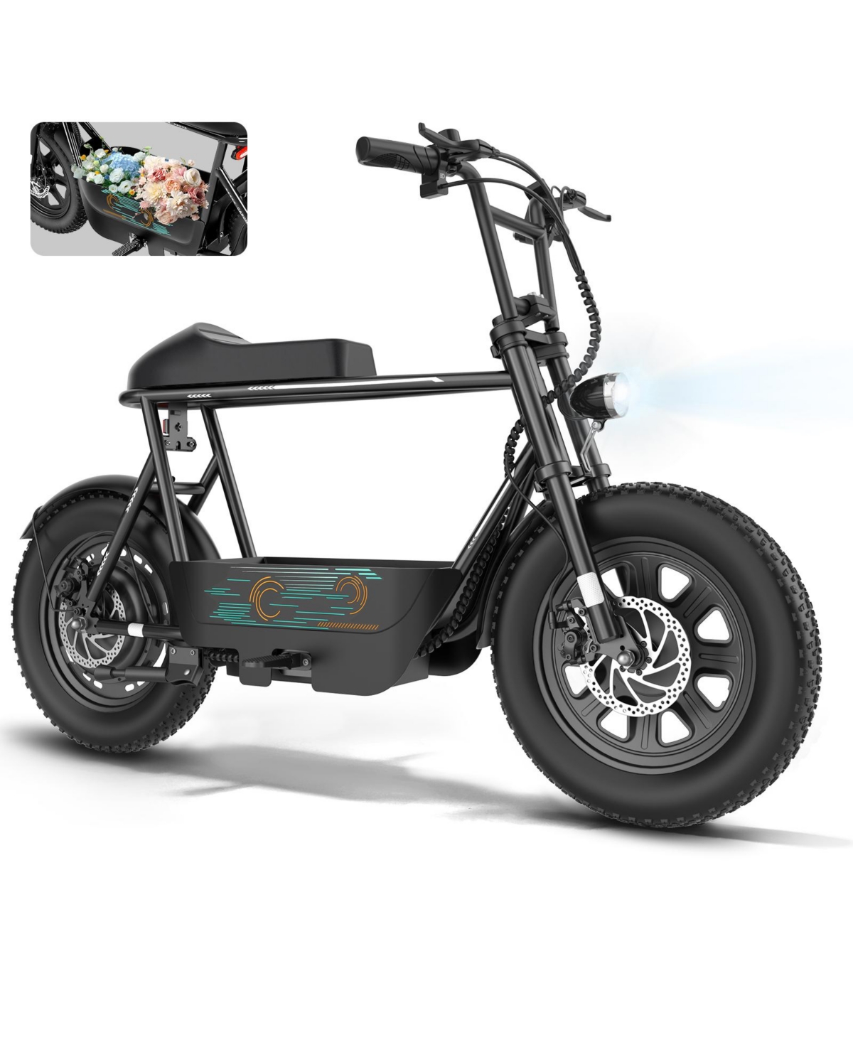 Click here for Caroma Peak 1200W Electric Scooter with Seat  16x3... prices