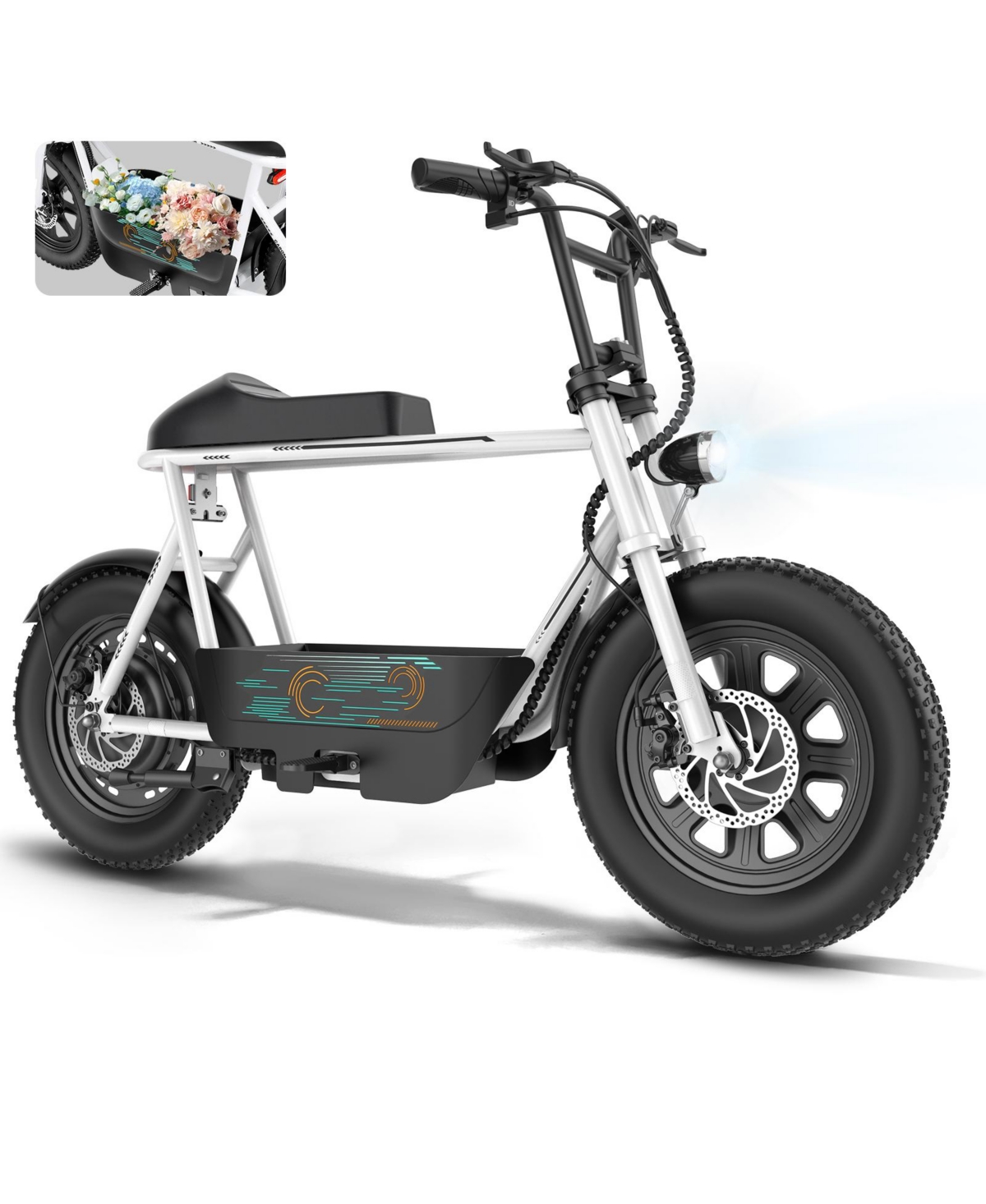 Click here for Caroma Peak 1200W Electric Scooter with Seat  16x3... prices