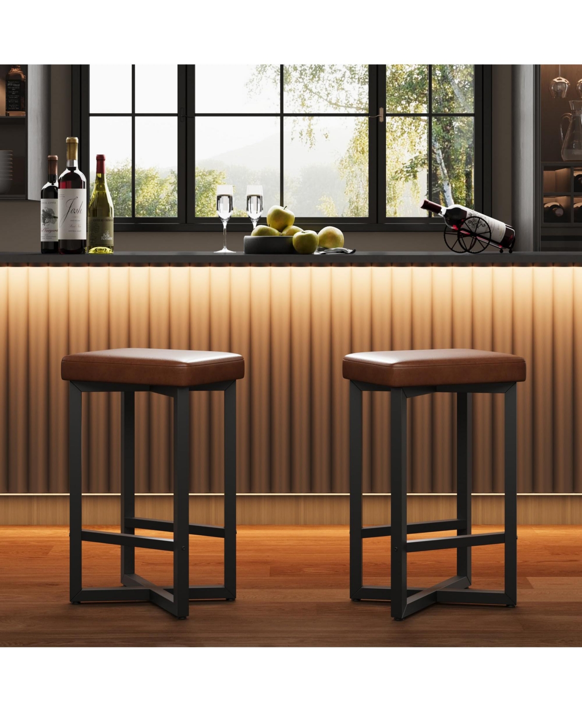 Click here for gaomon 24.6 Counter Height Backless Stools  Uphols... prices