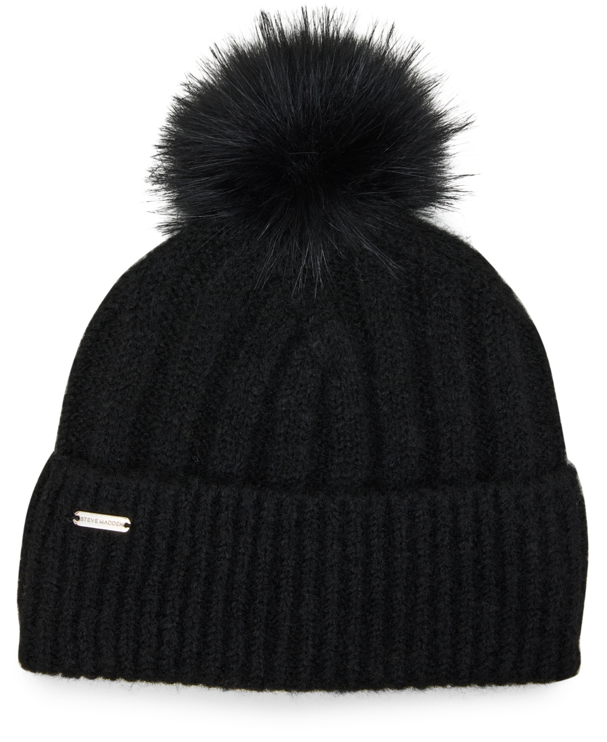 Click here for Steve Madden Rib-Lined Classic Beanie - Black prices