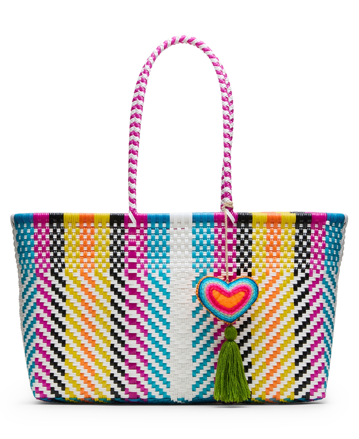 Click here for Steve Madden Breezi Woven Extra-Large Tote Handbag... prices