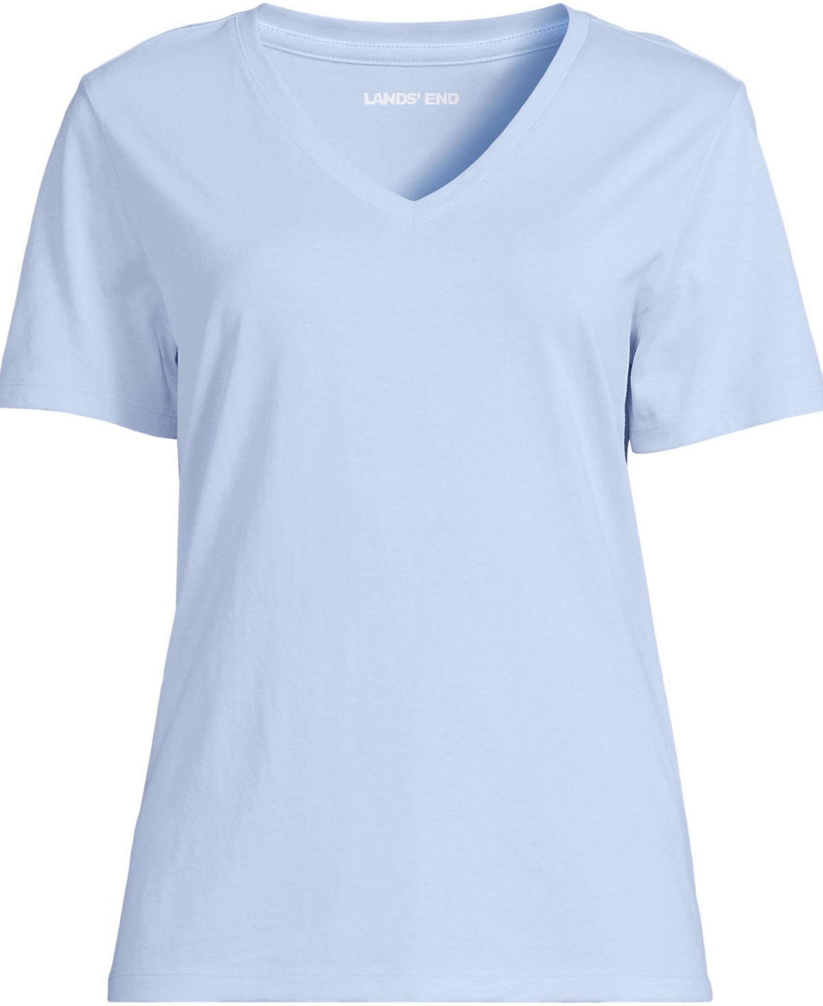 Click here for Lands End Plus Size Relaxed Supima Cotton V-Neck T... prices