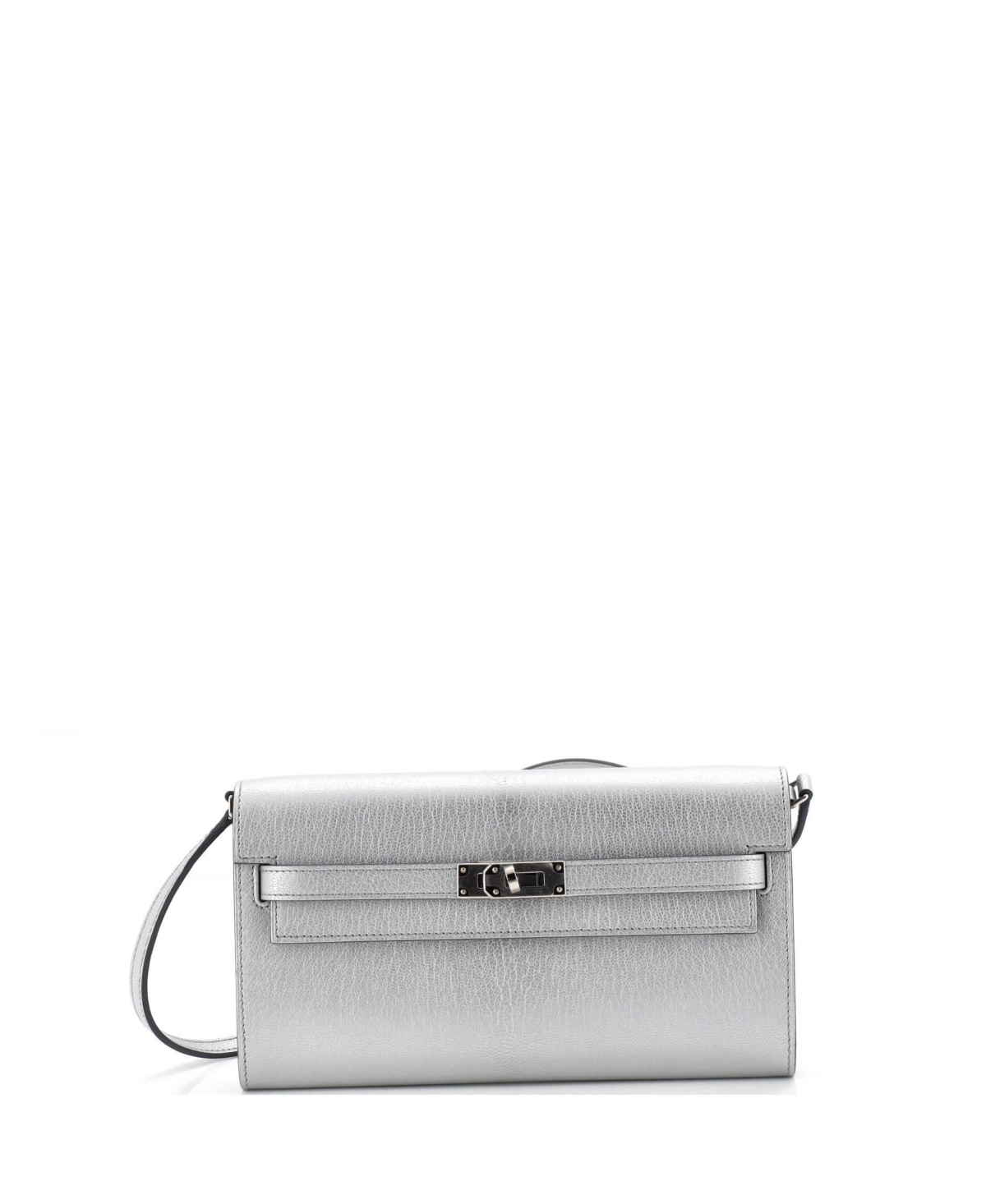 Click here for Pre-Owned HERMES Kelly To Go Wallet Metallic Chevr... prices