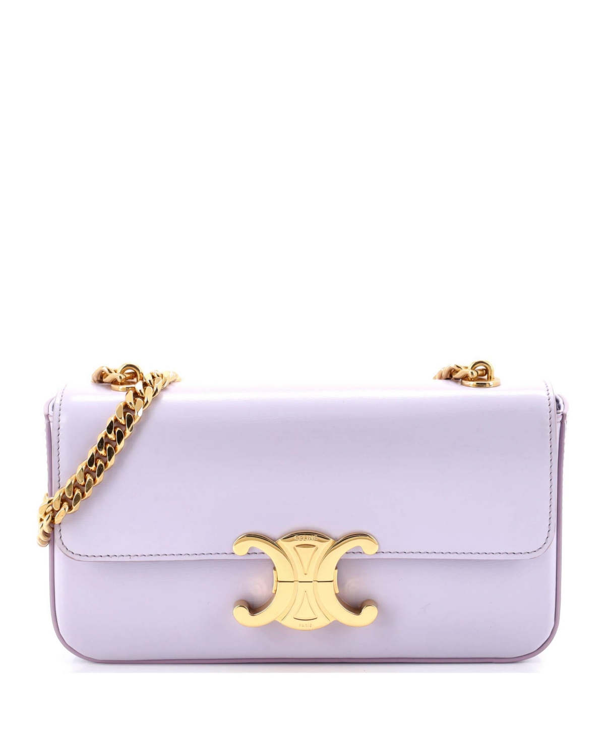 Click here for Pre-Owned Celine Small Triomphe Chain Shoulder Bag... prices