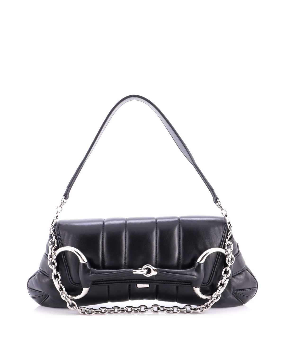 Click here for Pre-Owned Gucci Large Horsebit Chain Shoulder Bag... prices