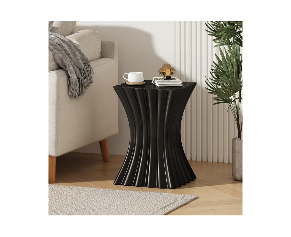 Click here for sumyeg Wave Shaped Mgo Side Table Sandstone Effect... prices