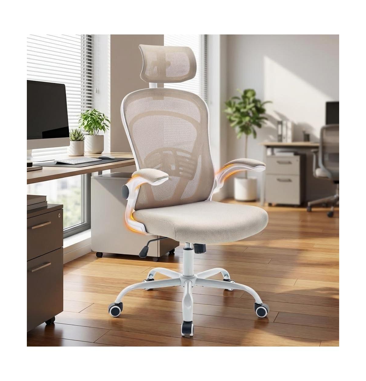 Click here for homfan Ergonomic Wide-Seat Office Chair with Flip... prices