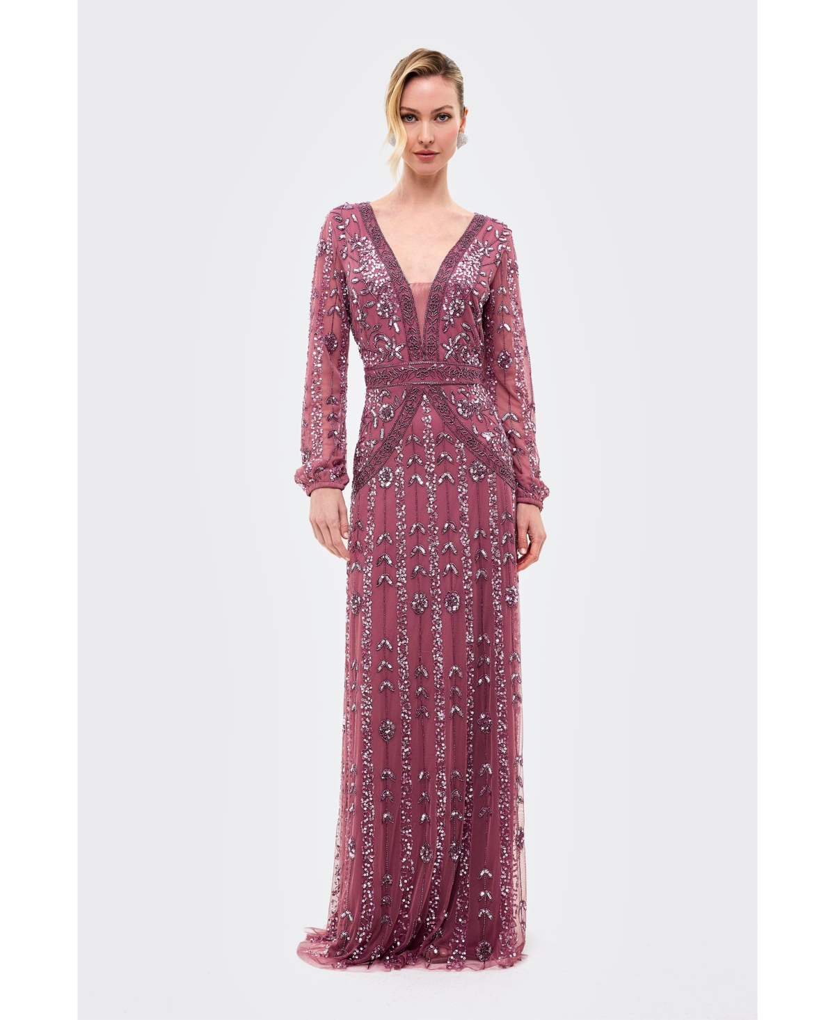 Click here for Beauut Womens Embellished Maxi Dress - Mauve prices