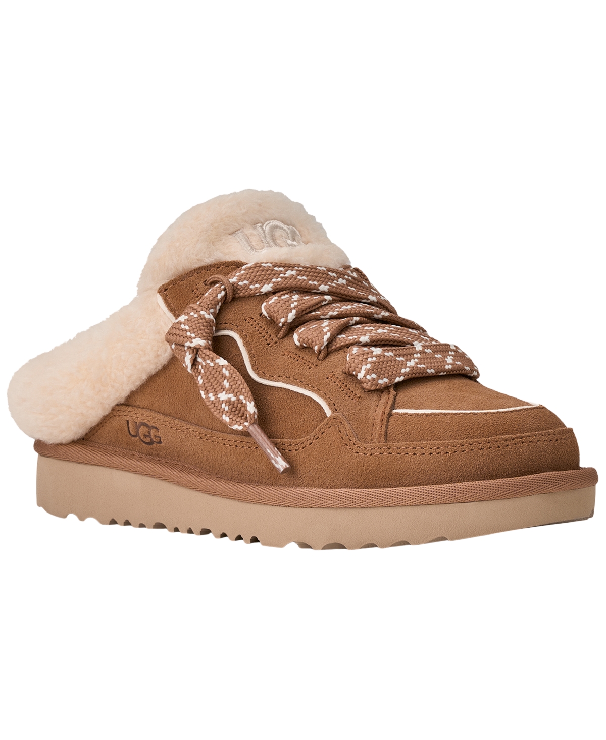 Click here for Ugg Kids Lowmel Slip-On Mule Sneakers - Chestnut prices