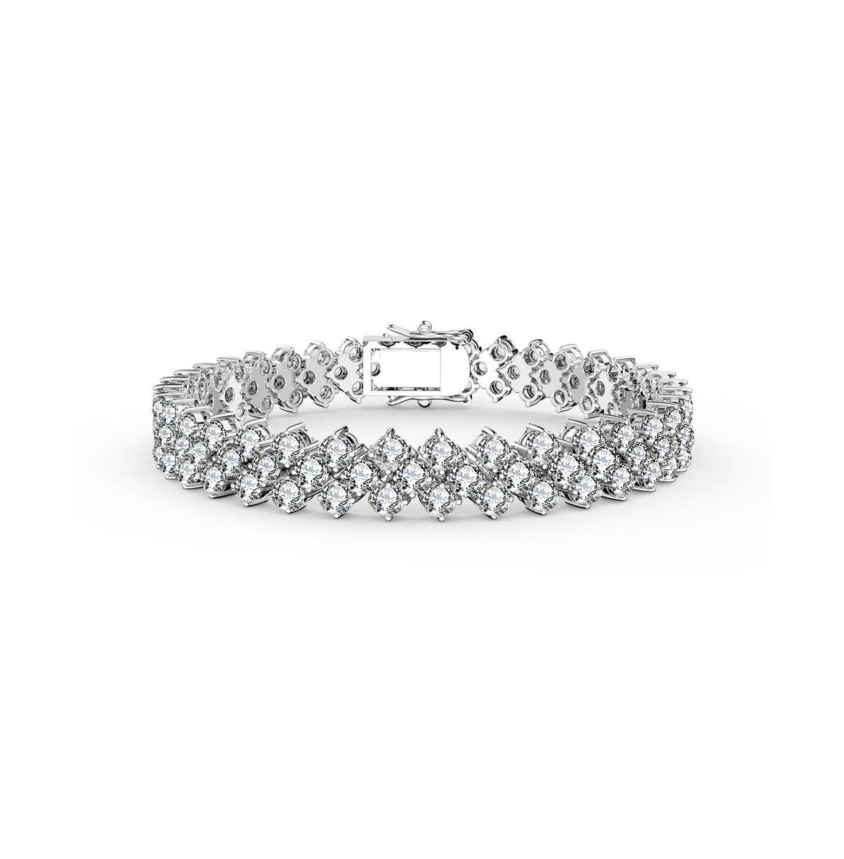 Click here for Rachel Glauber White Gold Plated with Clear Cubic... prices