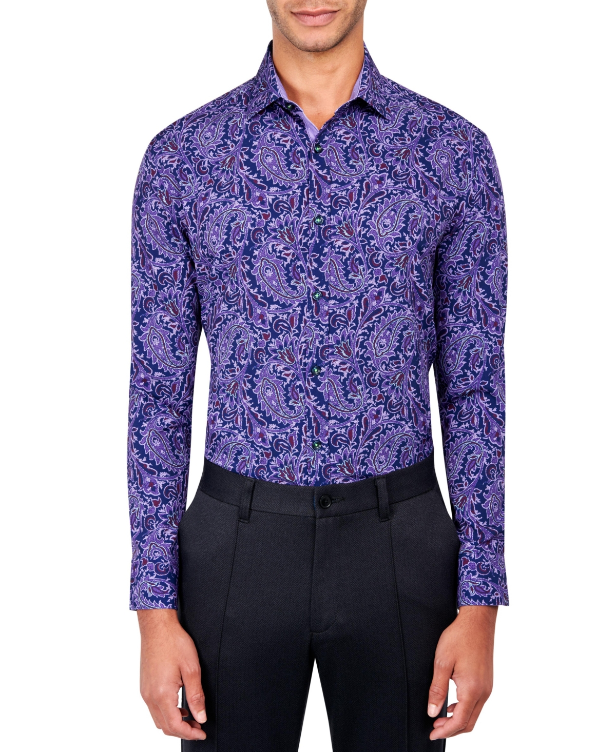 Click here for Society of Threads Mens Slim Fit 4-Way Stretch Per... prices