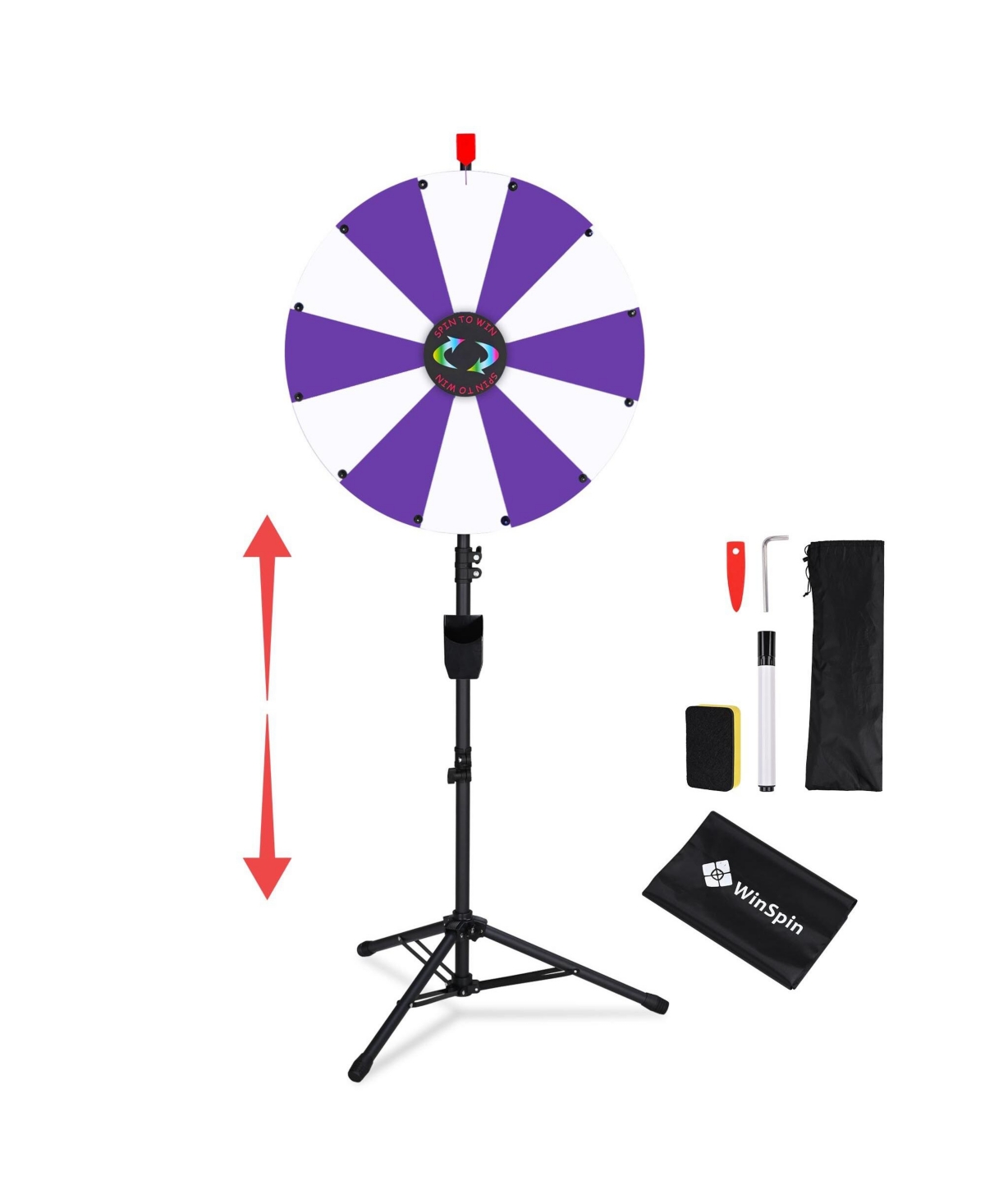 Click here for WinSpin 24 Display Prize Wheel Purple and White Di... prices