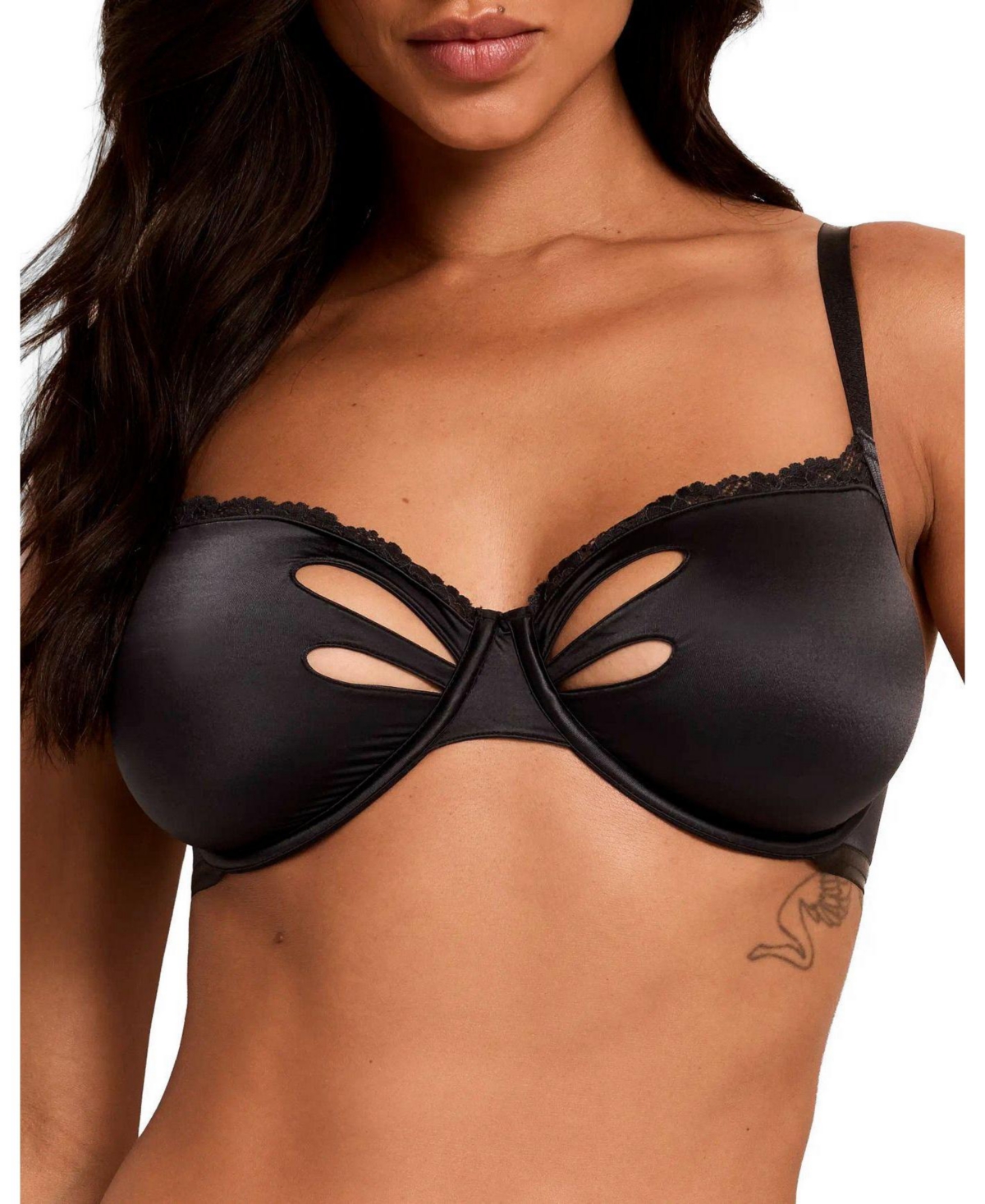 Click here for Adore Me Womens Vesper Unlined Balconette Bra - Bl... prices