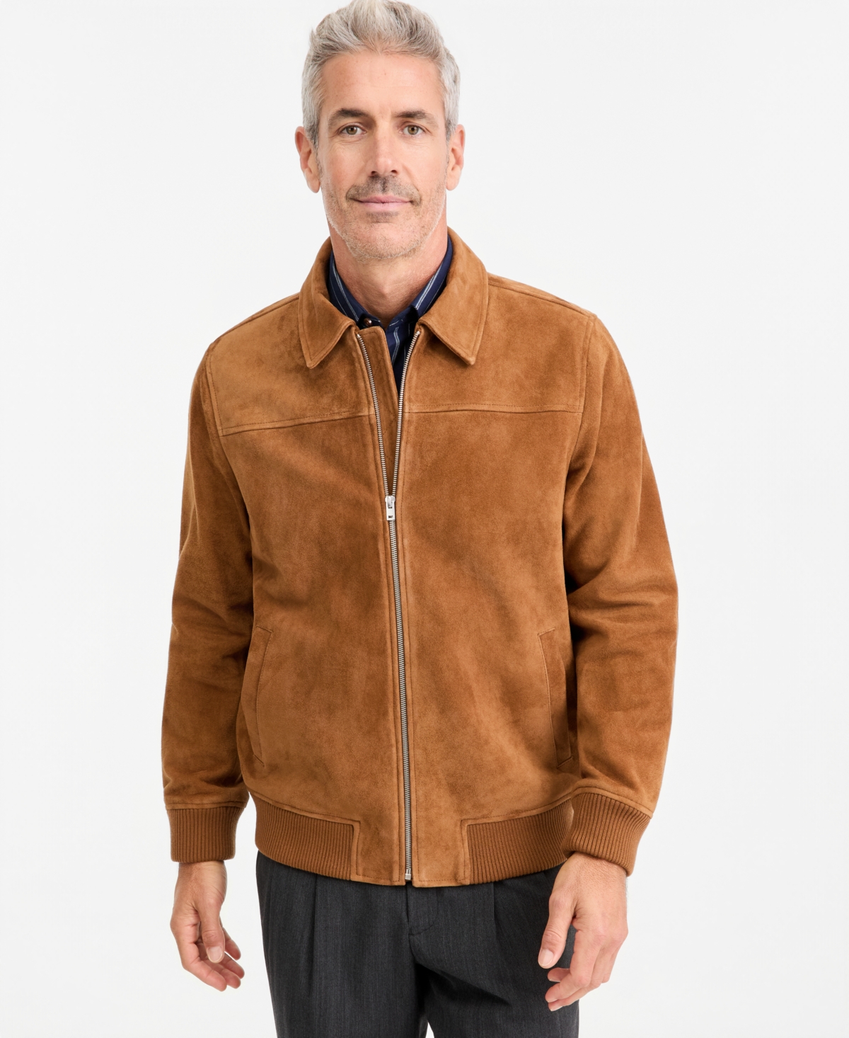 Click here for Club Room Mens Zip Front Suede Jacket  Macys Exclu... prices