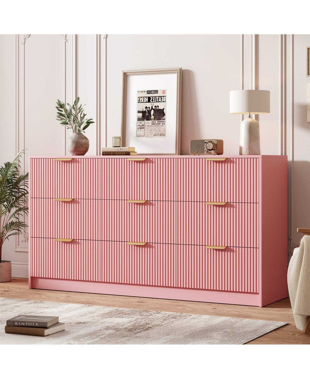 Click here for gaomon Fluted 9 Drawers Dresser for Bedroom  59 Wi... prices