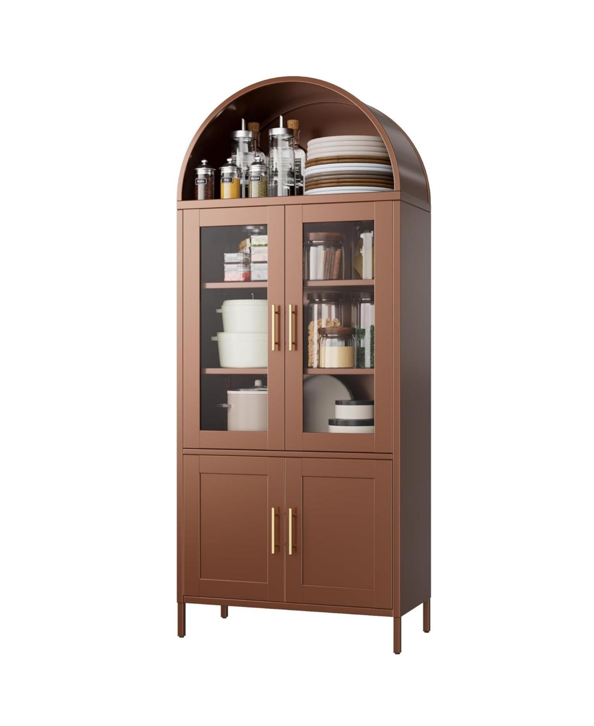 Click here for Boyel Living Metal Arched Bookcase Cabinet with 4... prices