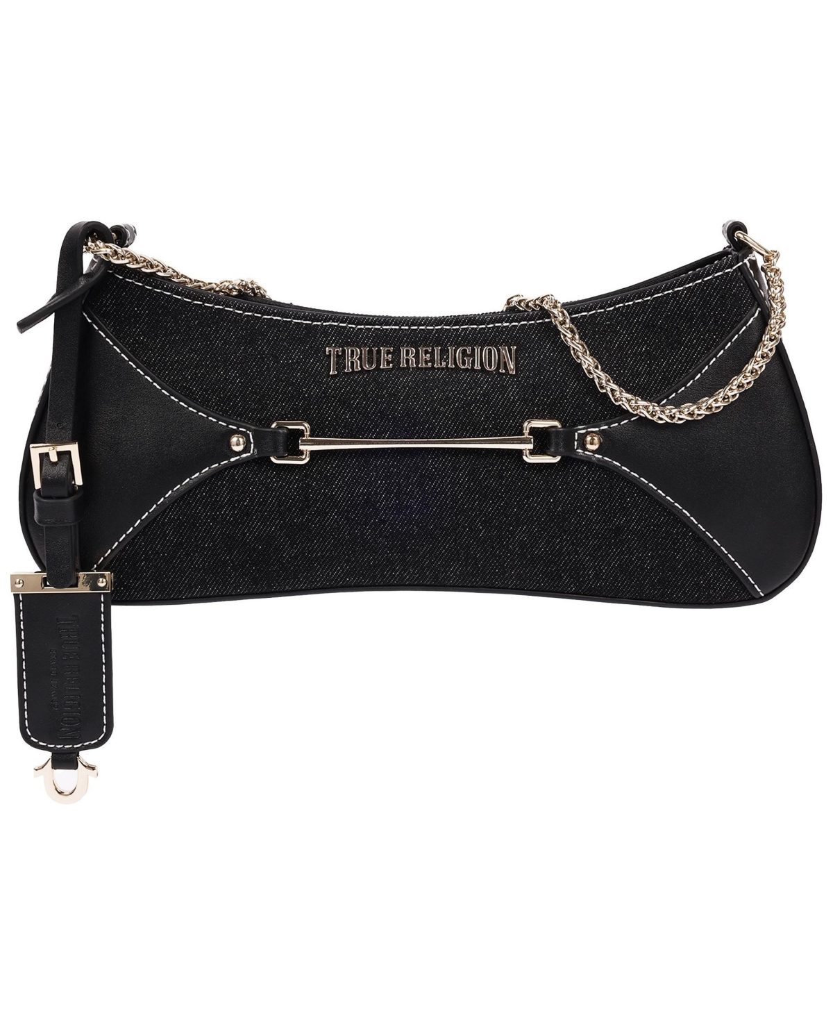 Click here for True Religion Womens Zip Top Denim Shoulder Bag -... prices