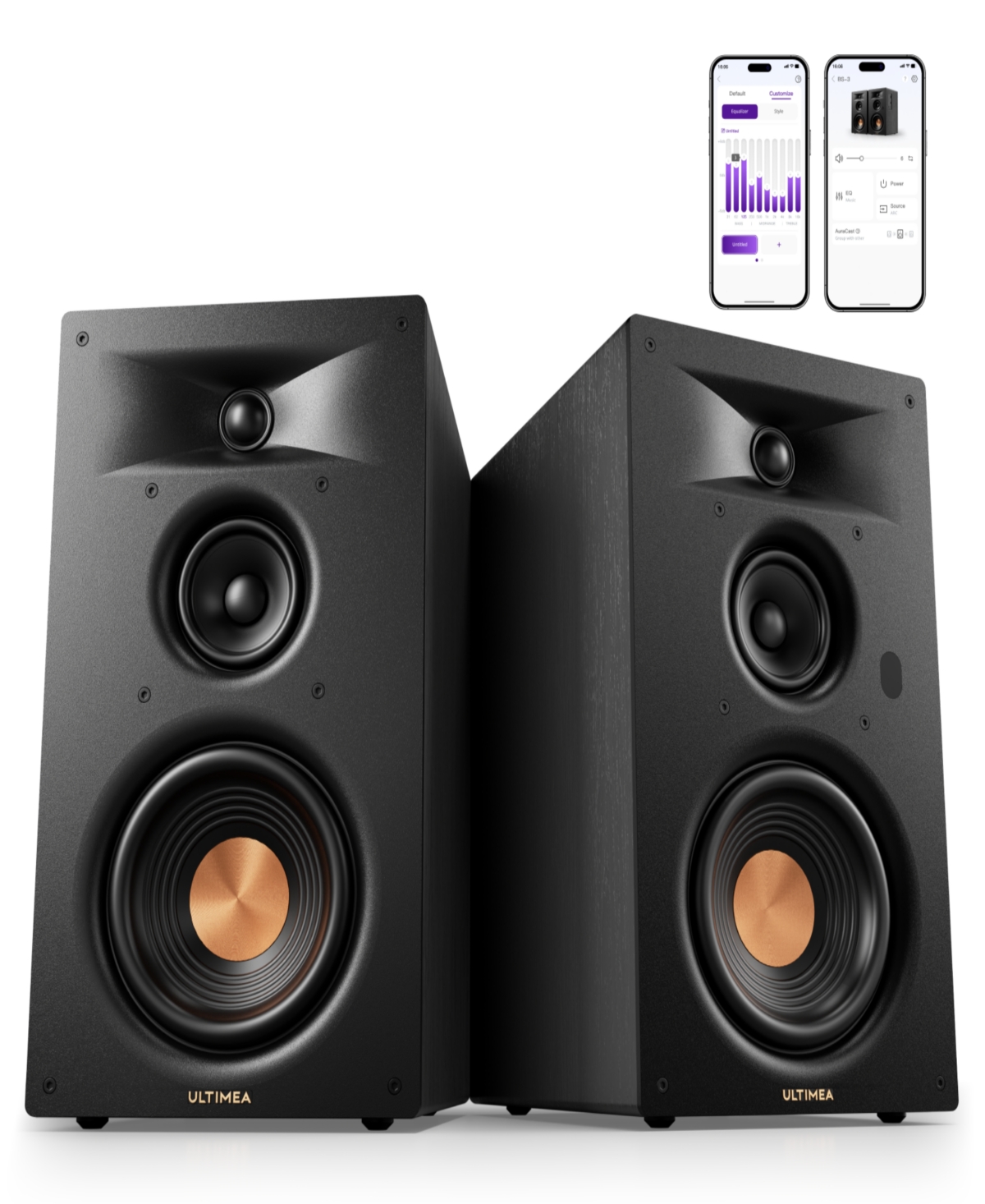 Click here for Ultimea Bs-3 3-Way Powered Bookshelf Speakers  70W... prices