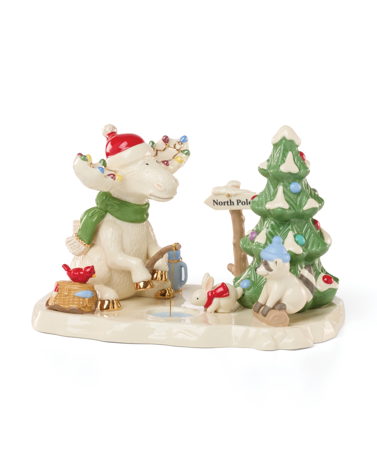 Click here for Lenox Marcel the Moose Fishing Figurine - Multi prices