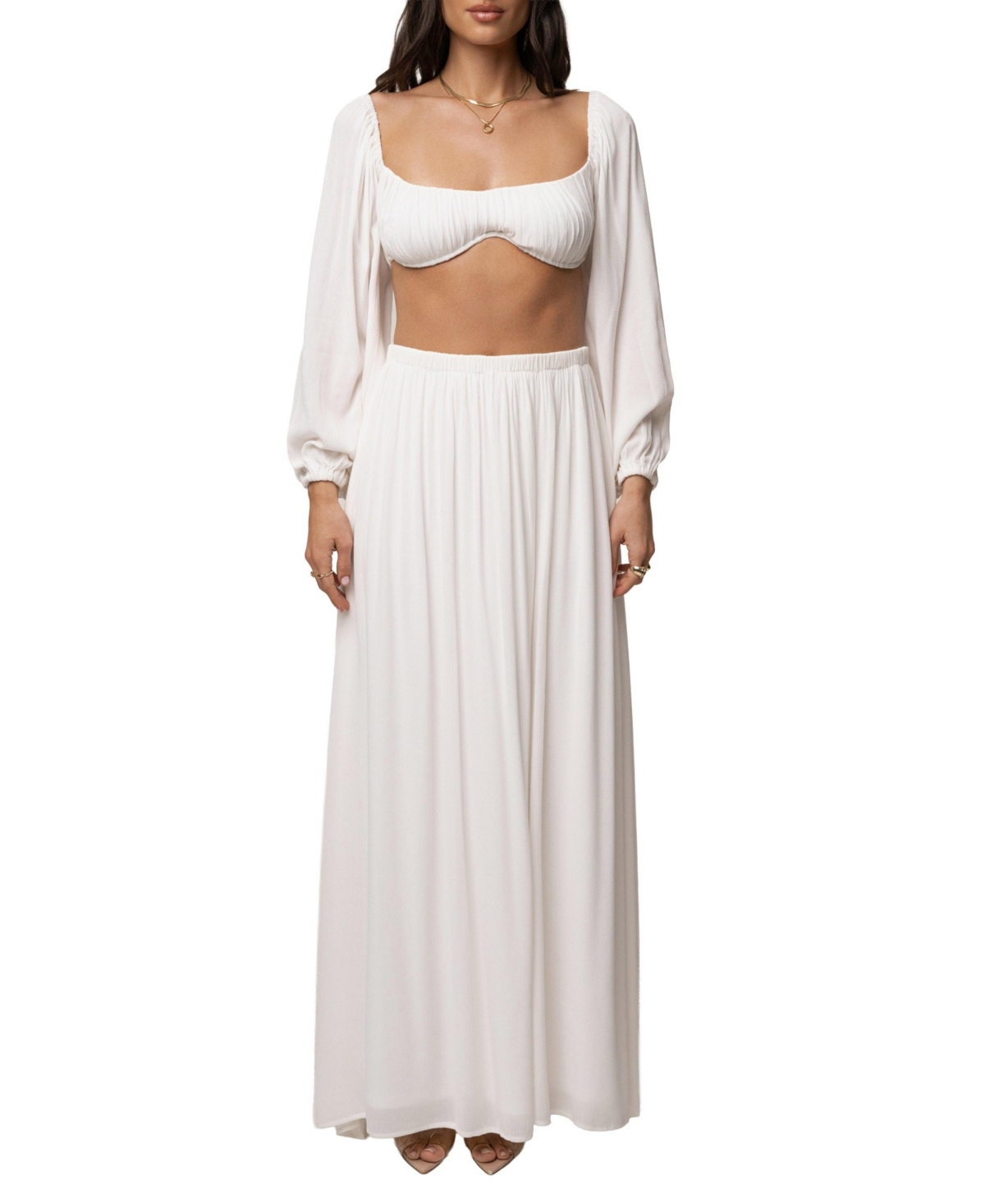 Click here for Jluxlabel Womens Warm Nights Skirt Set - Ivory prices