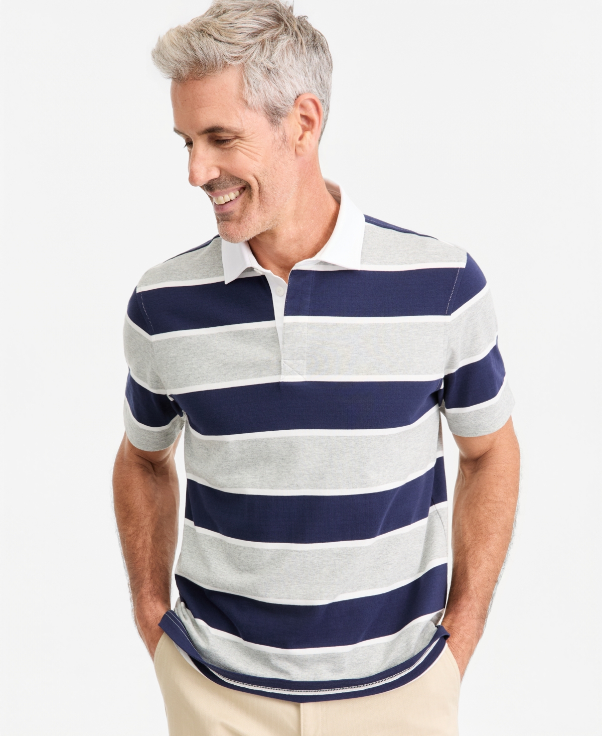 Click here for Club Room Mens Stripe Short-Sleeve Rugby Shirt  Ma... prices