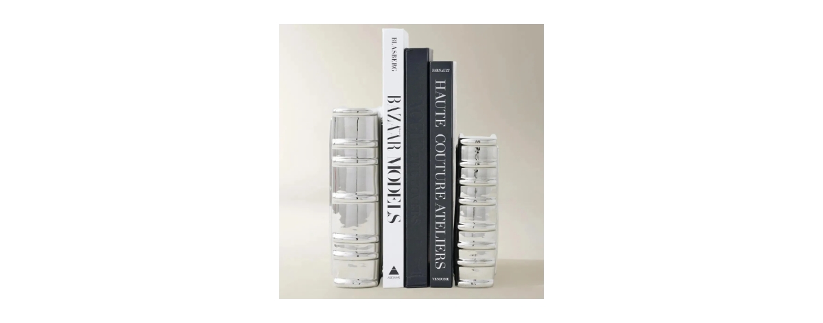 Click here for Z Gallerie Ceramic Bookends - Silver prices