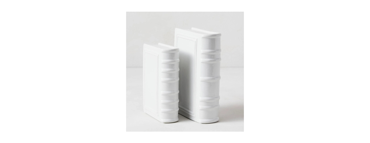 Click here for Z Gallerie Ceramic Bookends - White prices