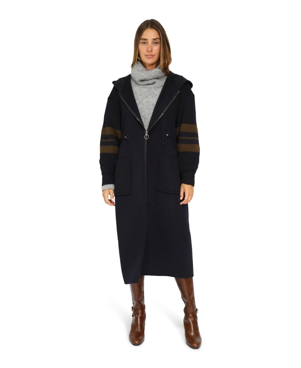 Click here for Belle & Bloom Womens Cool Kid Hooded Coatigan - Na... prices